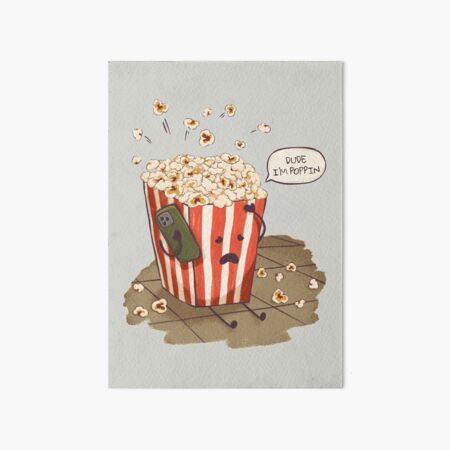 "PopCorn - Dude Im Poppin | Reusable Facemask, T Shirt Design | Cartoon ...