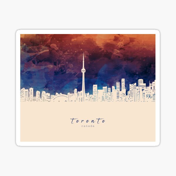 "toronto skyline" Sticker for Sale by BekimART2 | Redbubble
