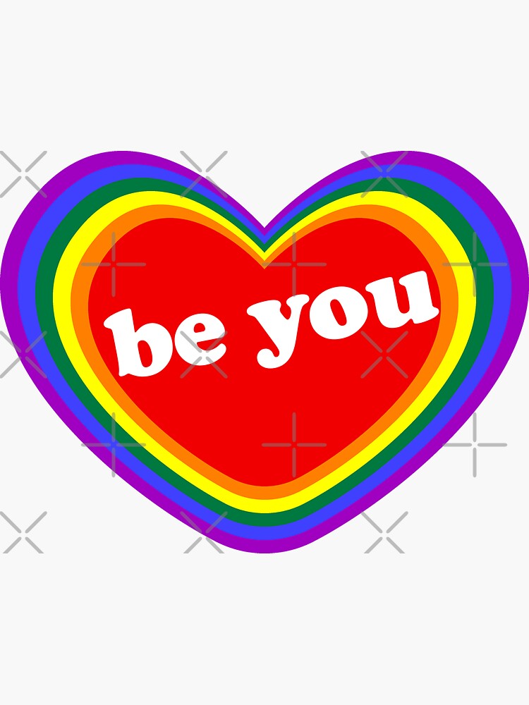 "Be you Pride Heart" Sticker by skr0201 | Redbubble