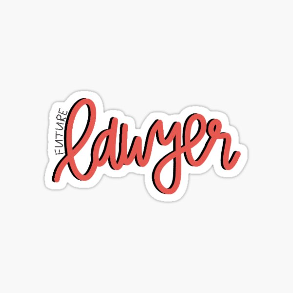 "FUTURE LAWYER" Sticker by bartlett234 | Redbubble