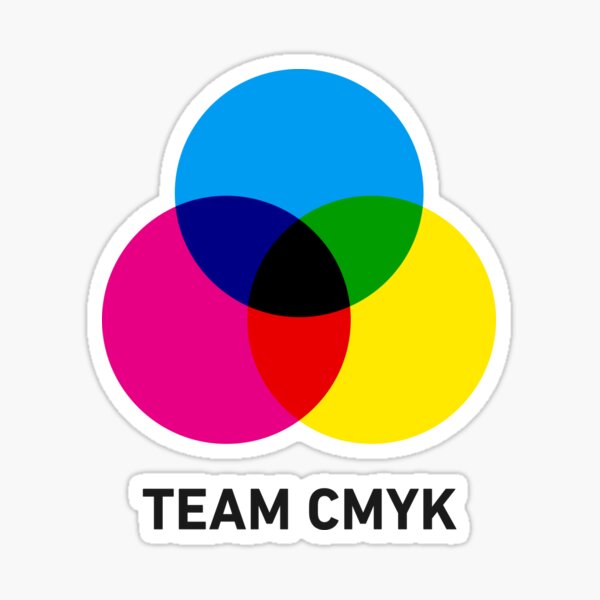 "Team CMYK" Sticker by madebyhyphae | Redbubble