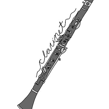 "Clarinet With Cursive Script" Sticker for Sale by bassoongirl123 ...