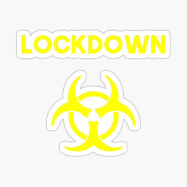 "Lockdown V2 Yellow" Sticker for Sale by DafyddEm | Redbubble
