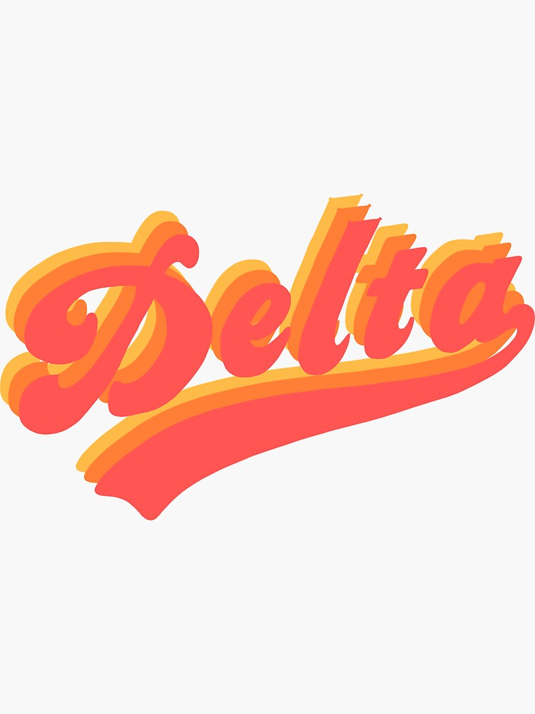 "Retro Delta" Sticker by leacatt | Redbubble