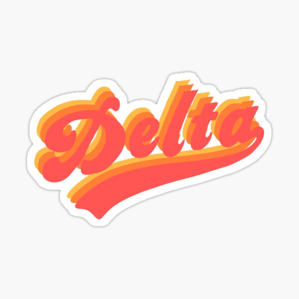 "Retro Delta" Sticker by leacatt | Redbubble