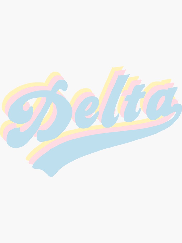 "Retro Delta" Sticker by leacatt | Redbubble
