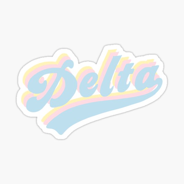 "Retro Delta" Sticker by leacatt | Redbubble