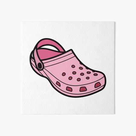 "Pink Croc Shoe Illustration" Art Board Print for Sale by cobyc10916 ...