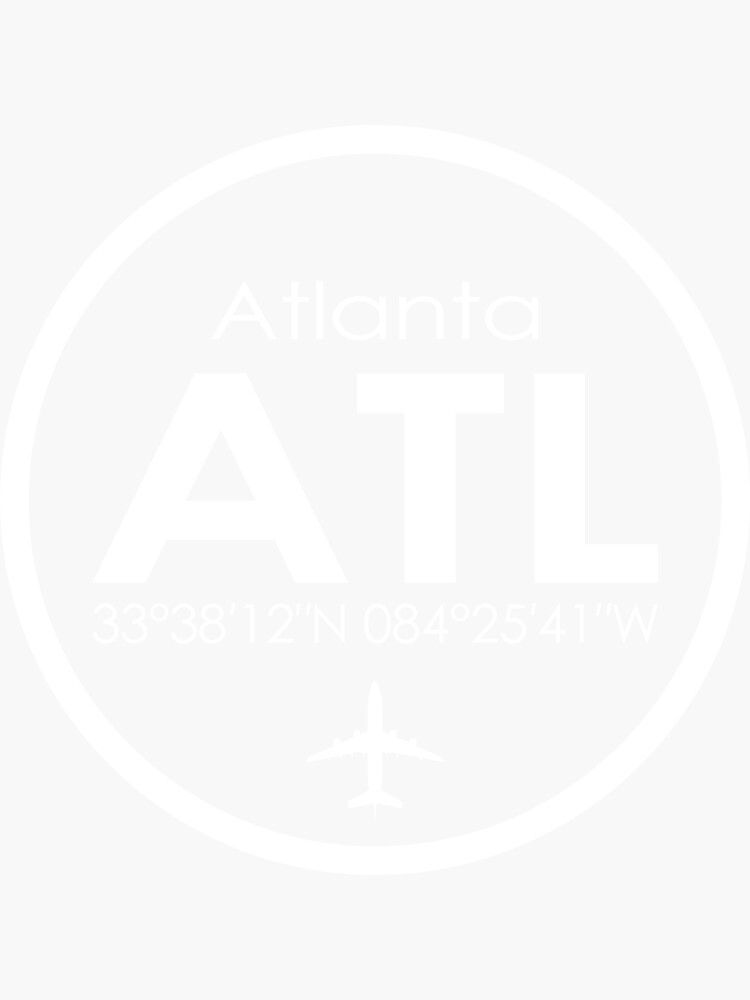 "ATL, Hartsfield–Jackson Atlanta International Airport" Sticker for ...