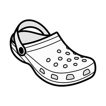 White Croc Shoe Illustration Sticker for Sale by cobyc10916 Redbubble