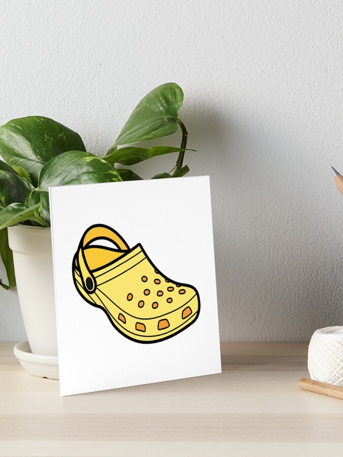 "Yellow Croc Shoe Illustration" Art Board Print for Sale by cobyc10916 ...