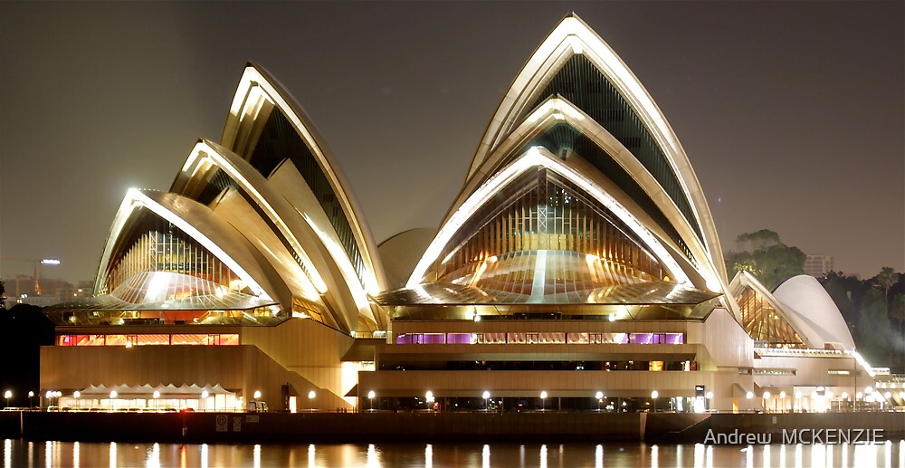 "Sydney Opera House by night" by Andrew MCKENZIE | Redbubble
