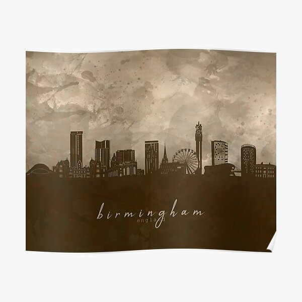 "birmingham skyline" Poster for Sale by BekimART2 | Redbubble