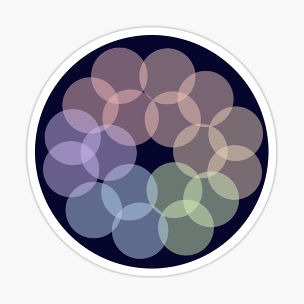 "Overlapping Pastel" Sticker by SimplyPride | Redbubble