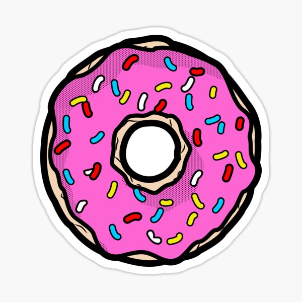 "Donut Sticker Doughnut Sticker" Sticker by MerchK1ng | Redbubble
