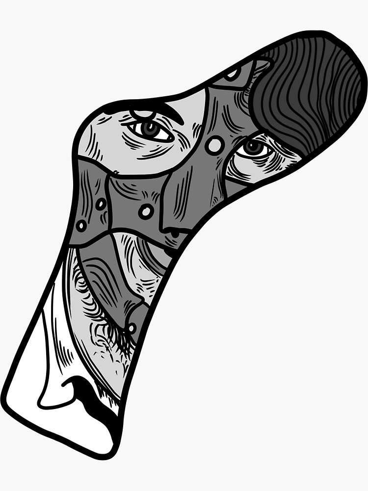 "Mr Socko Mankind" Sticker for Sale by GreenBeetle | Redbubble