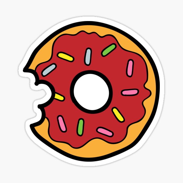 "Donut Sticker Doughnut Sticker" Sticker by MerchK1ng | Redbubble