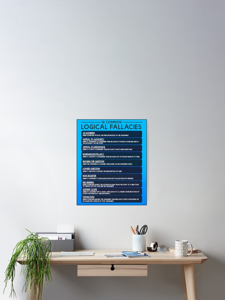 "Common Logical Fallacies Chart" Poster for Sale by JackCurtis1991 ...