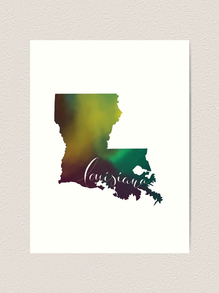"Louisiana Shape Outline" Art Print by SOdesigns | Redbubble