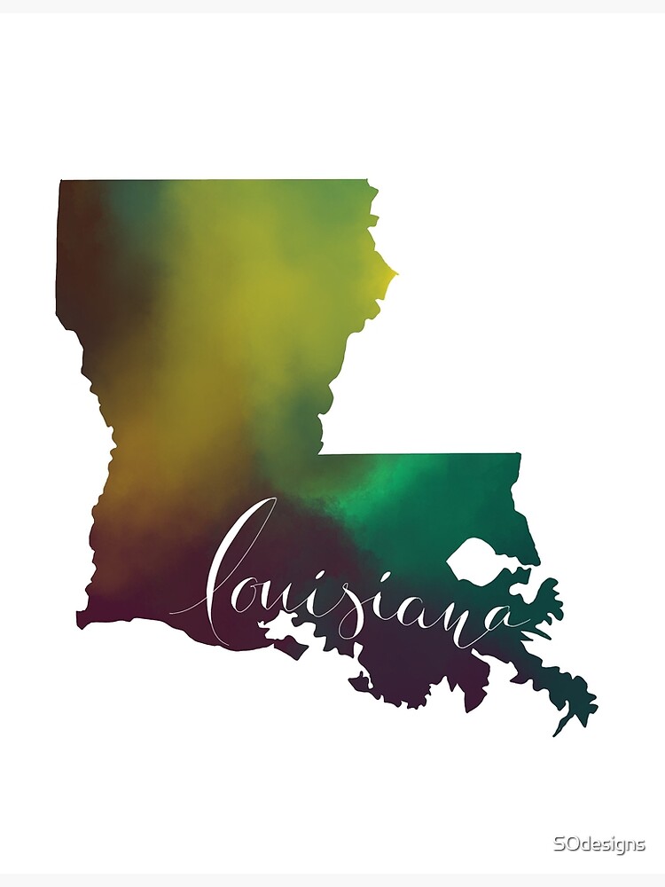 "Louisiana Shape Outline" Art Print by SOdesigns | Redbubble