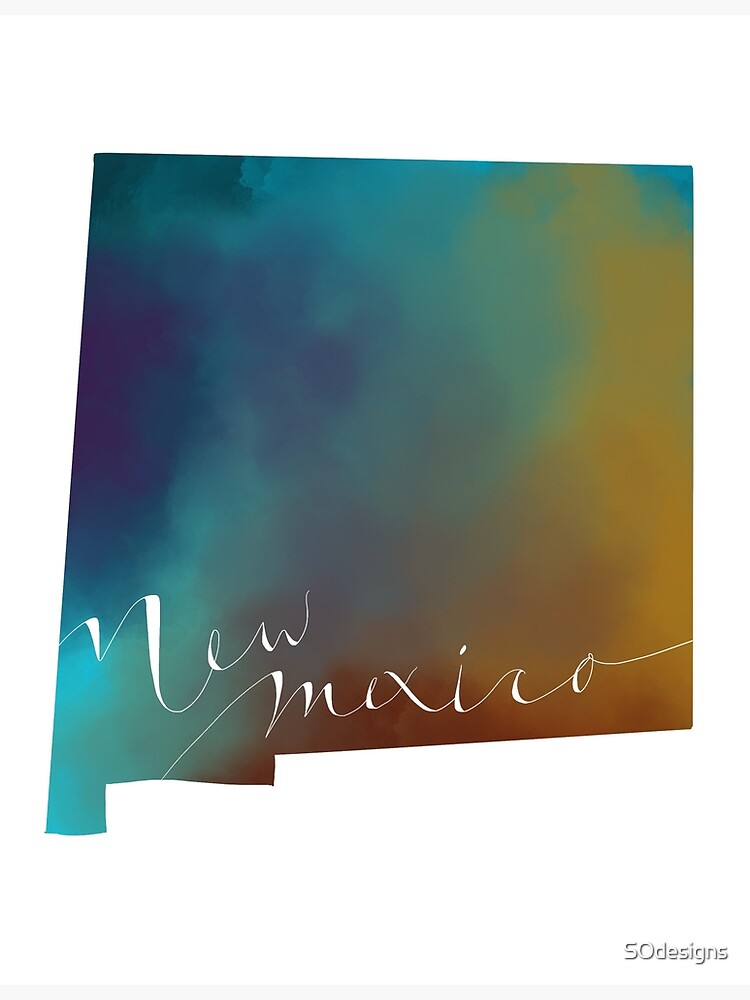 "New Mexico Shape Outline" Art Print for Sale by SOdesigns | Redbubble