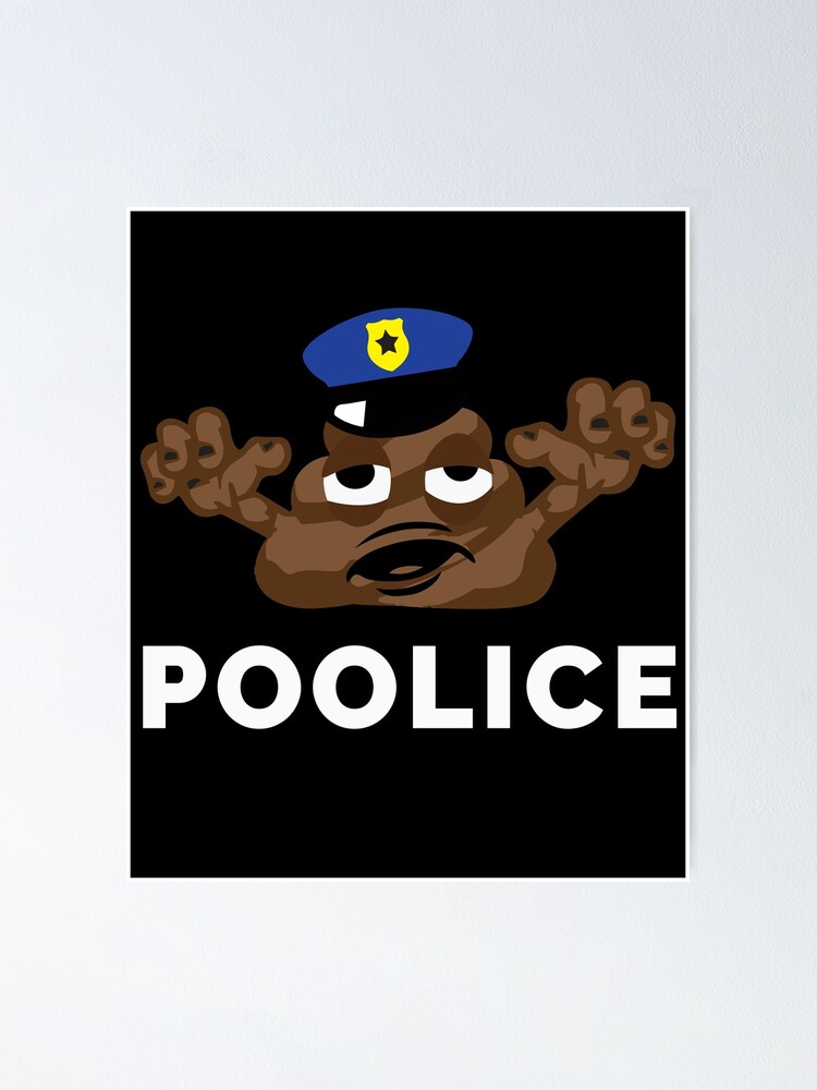"Police zombie poop emoji " Poster for Sale by livaniaapparel | Redbubble