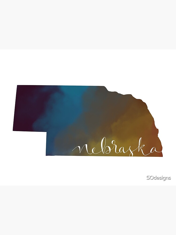 "Nebraska Shape Outline" Poster for Sale by SOdesigns | Redbubble