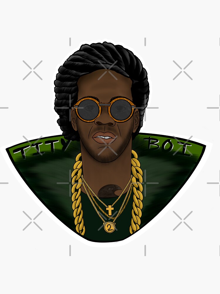 "2 chainz" Sticker for Sale by CalmDownCarmen | Redbubble