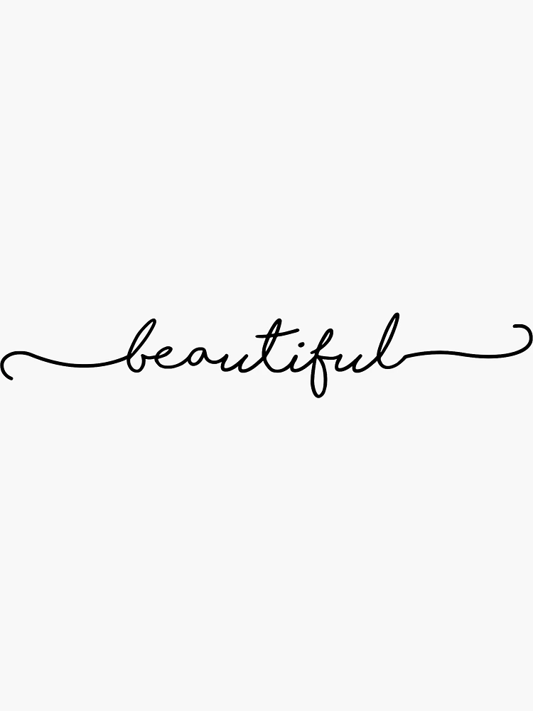 Beautiful In Cursive