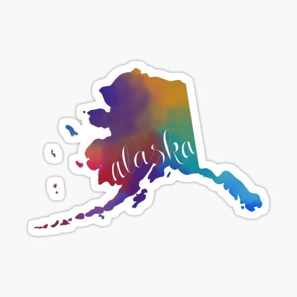 "Alaska Shape Outline" Sticker for Sale by SOdesigns | Redbubble