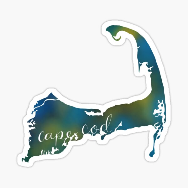 "Cape Cod Shape Outline" Sticker by SOdesigns | Redbubble