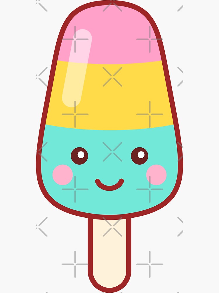 "Ice Cream Popsicle Emoji" Sticker for Sale by lightsonfire | Redbubble