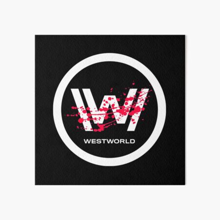 "Westworld Logo (Transparent Design) - White/Blood Spatter" Art Board Print by betterchemicals ...