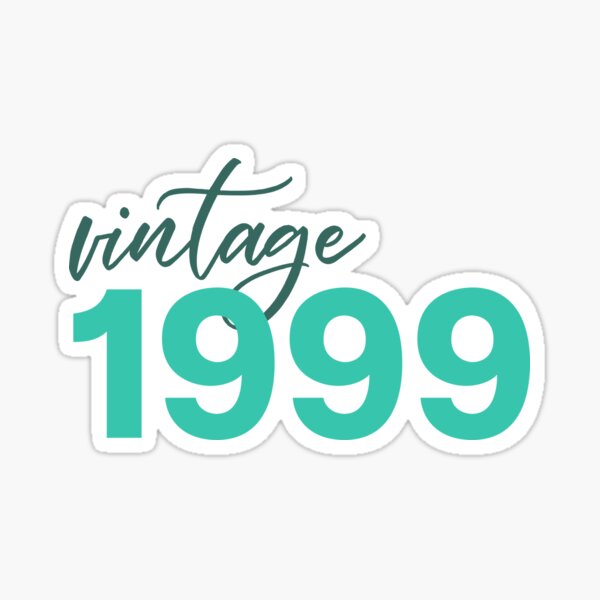 "Vintage 1999" Sticker by doodle189 | Redbubble
