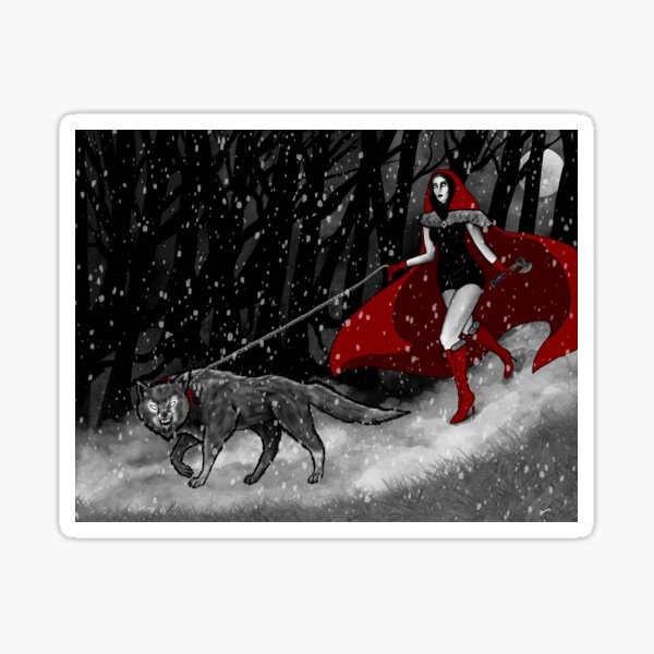 "Little Red Riding Hood" Sticker by joeycrawford | Redbubble