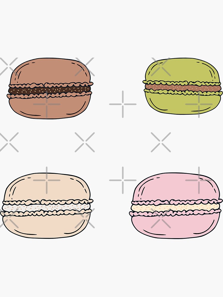 "French macarons" Sticker by FunkyPattern | Redbubble