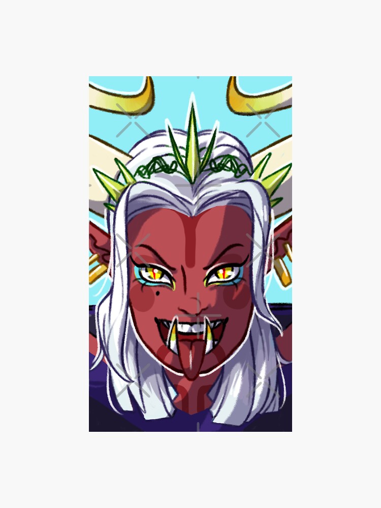 "Oni Demon Princess" Sticker by mushyfruit | Redbubble