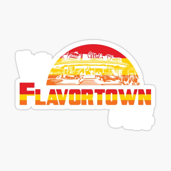 "Visit Flavortown USA" Sticker for Sale by NobleTeeShop | Redbubble