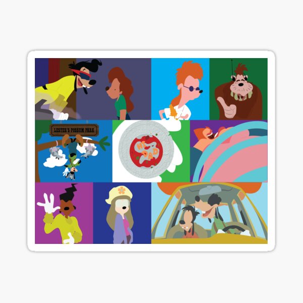 "goofy movie " Sticker for Sale by ehaverstick | Redbubble