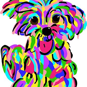 "Colorful Dog Sticker" Sticker for Sale by whitneyeddy02 | Redbubble