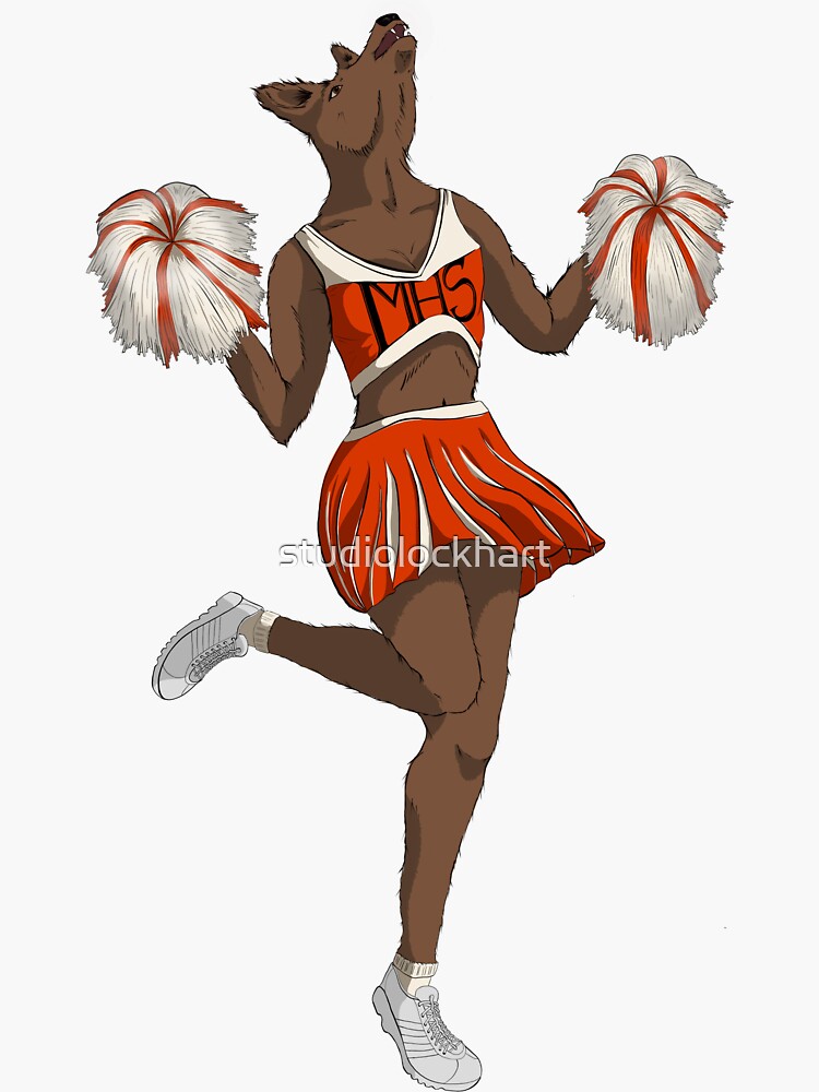 "Werewolf Cheerleader!" Sticker for Sale by studiolockhart | Redbubble
