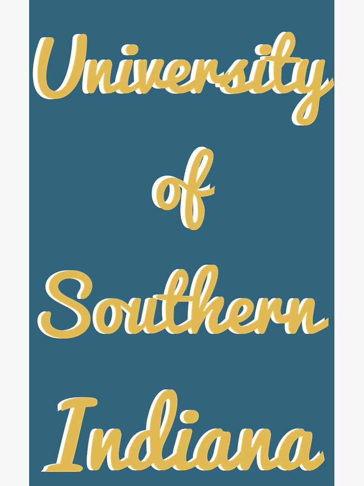 "University of Southern Indiana Graphic" Sticker by oliviajean30 ...