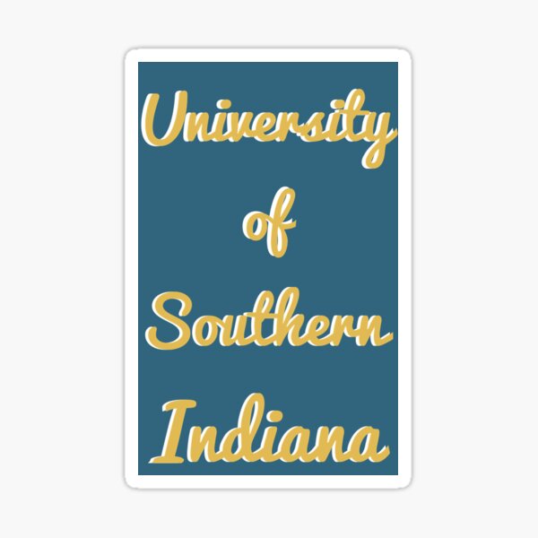 "University of Southern Indiana Graphic" Sticker by oliviajean30 ...