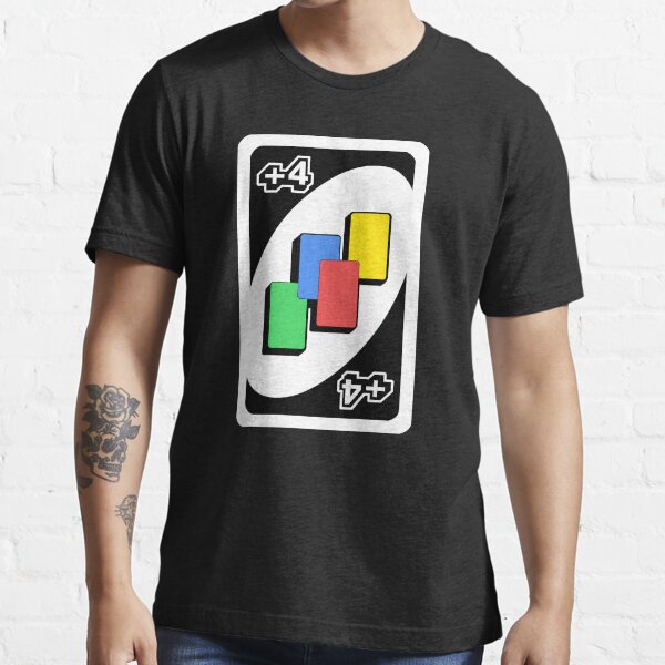 "Draw four uno card" T-shirt for Sale by derealdeal | Redbubble | uno t ...