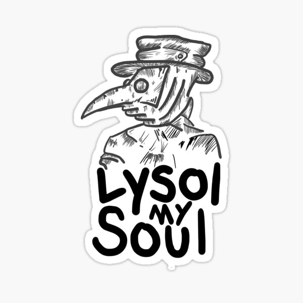 "Lysol My Soul" Sticker by TheBeardedCat | Redbubble