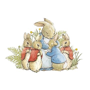"Peter Rabbit and his family" Art Print for Sale by Bundjum | Redbubble