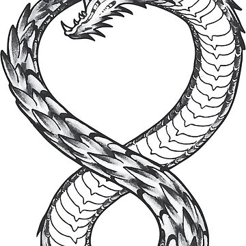 "Altered Infinity Dragon Ouroboros Tattoo" Journal for Sale by ...