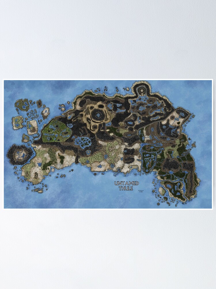 "Map of Thule" Poster for Sale by Dungeonmusings | Redbubble