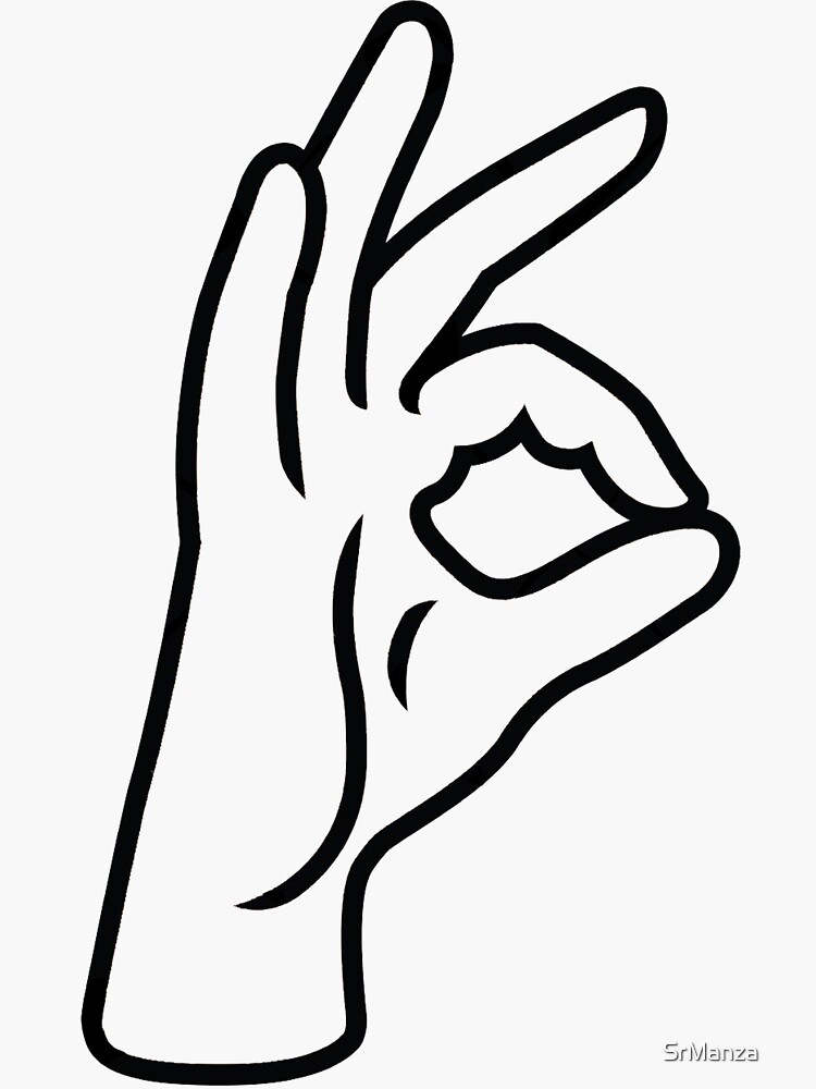 "Ok - Hand" Sticker for Sale by SrManza | Redbubble