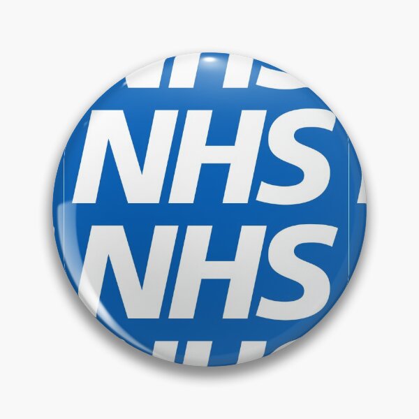 "NHS logo" Pin for Sale by nearlyadoctor | Redbubble